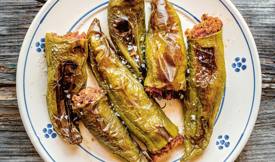 Bread-and-Anchovy-Stuffed Green Peppers - Appetito