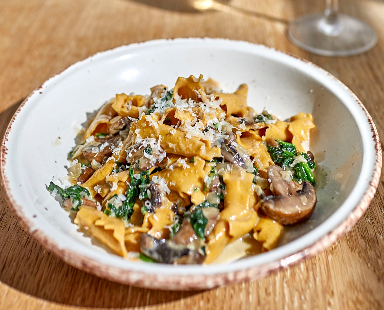 Campanelle with Mushrooms and Gorgonzola Sauce - Appetito