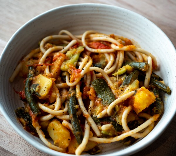 Pici Pasta with Potatoes and Beans - Appetito